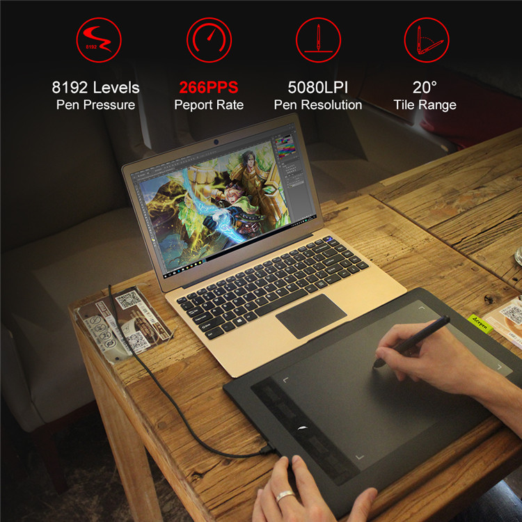 10 Times 6 Inch Graphic Drawing Pen Tablet – China Graphic Tablet ...